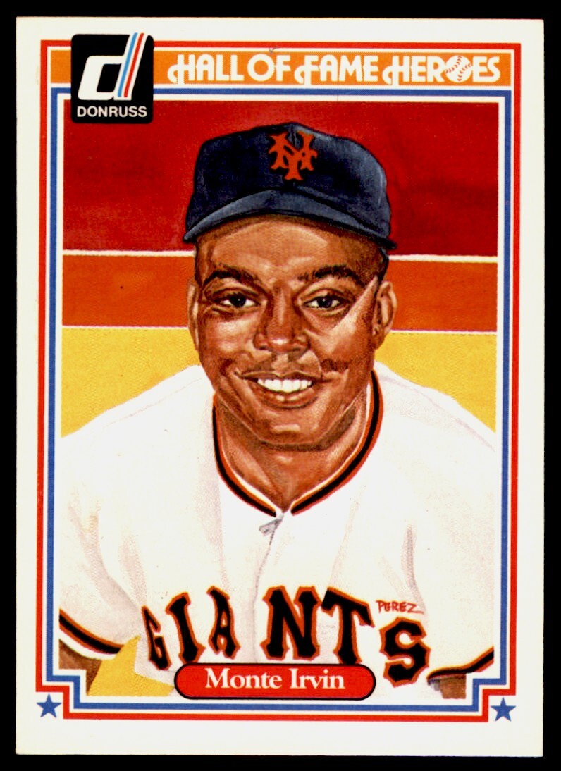 Monte Irvin 1983 Donruss Hall of Fame Heroes Card# 15 | eBay