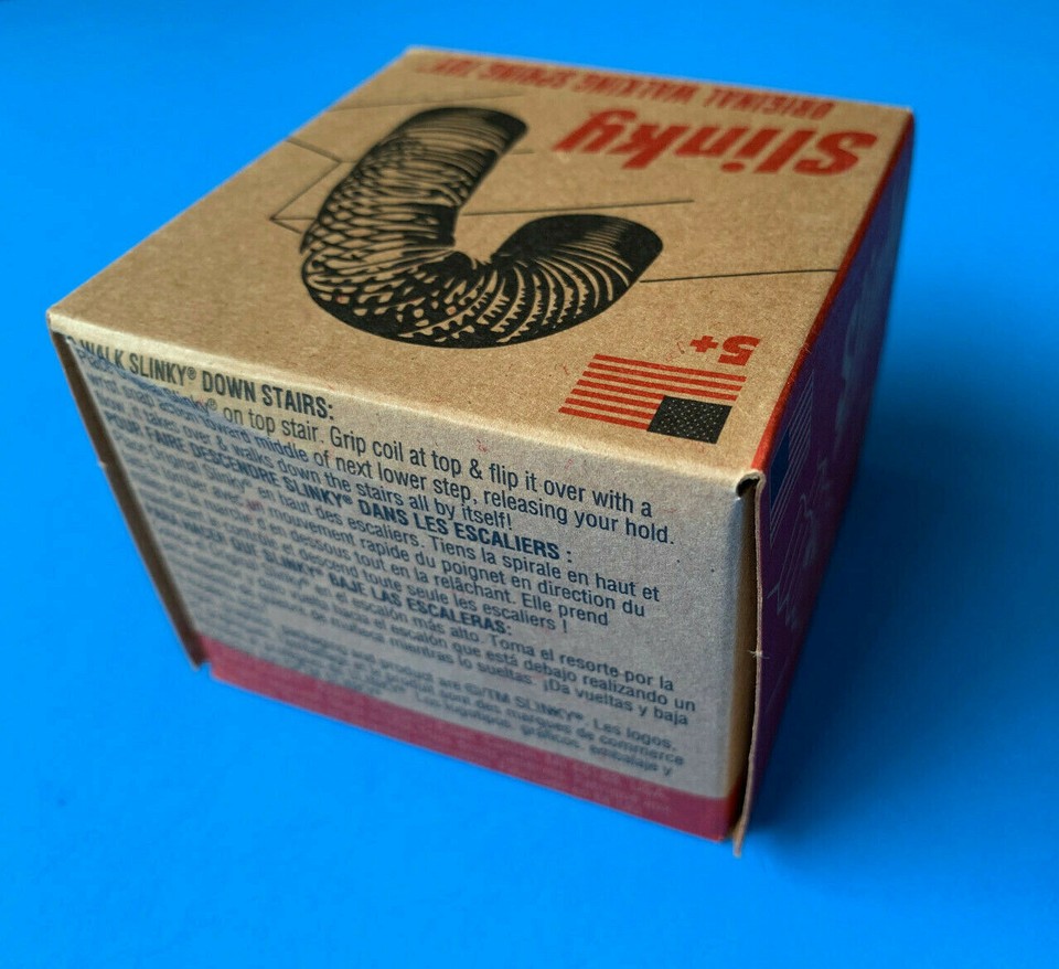 Alex RETRO METAL SLINKY Original Walking Spring Toy ~ Collectors Box ...