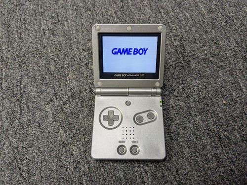 Nintendo Game Boy Advance SP AGS 101 Platinum Bright Version Backlit ...