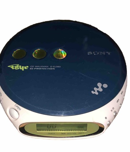 Sony D-EJ360 Navy Blue CD Walkman PSYC G-Protection Portable Player ...