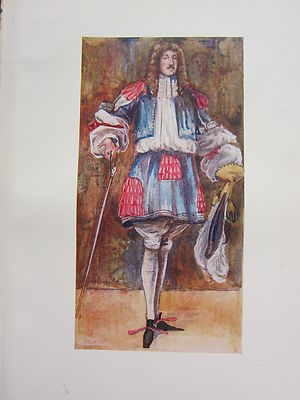 1907 Imprimé Costume Anglais ~ Un Homme De L'Époque De Charles II (1660 ...