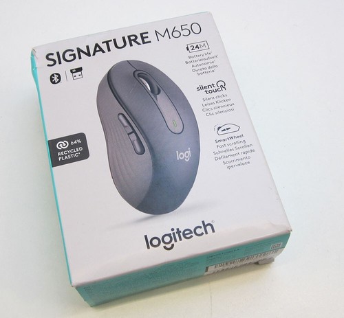 Logitech Signature M650 Wireless Mouse Bluetooth/ USB Receiver PC/MAC ...