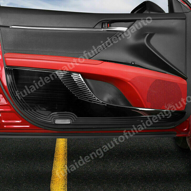 4p For 2018-2022 Toyota Camry Black Steel Inner Door Anti-Kick Panel ...