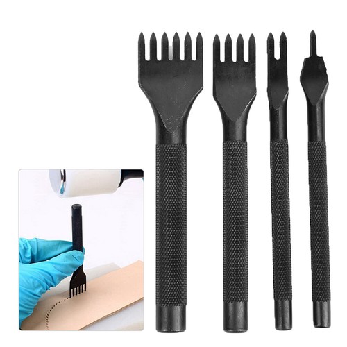 4Pcs Prong Chisel Kit Leather Craft DIY Tool Craft Chisel Accessories ...