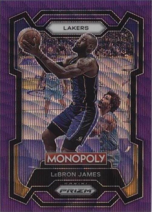 2023-24 Panini Prizm Monopoly - LeBron James #40 Purple Wave Prizm ...