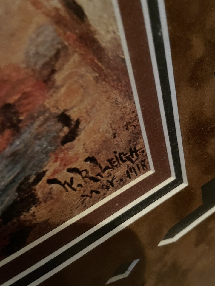 W. R. Leigh Vintage Print Of Indian Painting In 1918 Matted In Antique ...