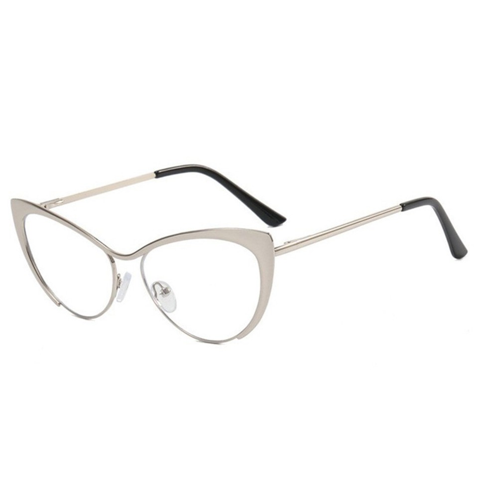 Cat Eye Glasses for Women with Metal Frame and Anti Blue Light Feature ...