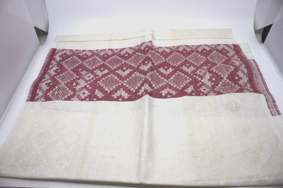 Vintage Soviet Union Linen Hand Towels, White/Pink Size: 62.5" x 20" | eBay