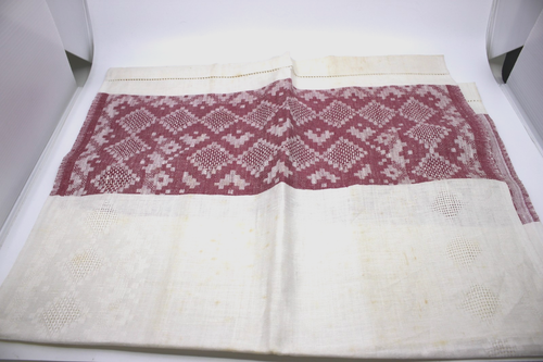 Vintage Soviet Union Linen Hand Towels, White/Pink Size: 62.5" x 20" | eBay