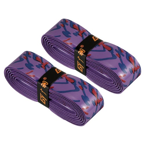2Pcs 4.9ft PU Overgrip Racket Grip with Damping Ridges Thicken Non-Slip ...