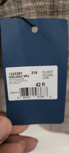 Jack Victor suit blazer midland cotton modern fit sz 42 R plaid color ...