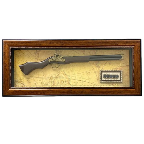 Home Decor Antique Large Plastic Gun Timber Frame with Glass Face | eBay