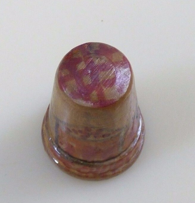 Vintage Israel Wooden Sewing Thimble Church of All Nations Hand Painted ...