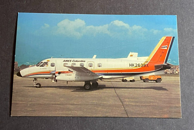 AIRES Colombia Embraer EMB-110P1 Aircraft Postcard | eBay