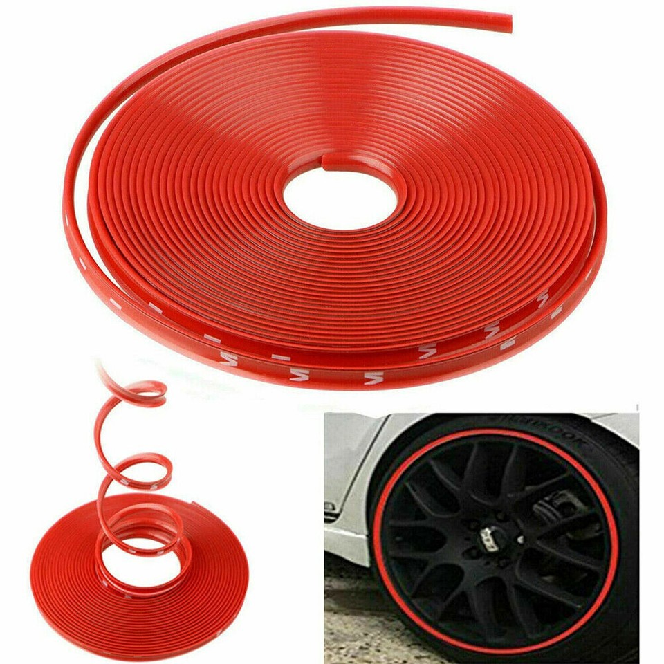 8M Car Wheel Hub Rim Edge Protector Ring Tire Guard 26Ft in Black and ...