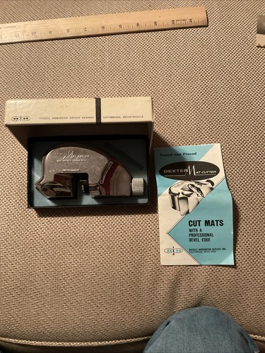 Vintage Dexter Handheld Mat Board Cutter No. 3 Blade Chrome Bevel Tool ...