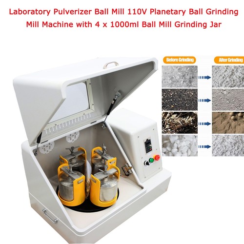 4L Laboratory Pulverizer Ball Mill 110V Planetary Ball Grinding Mill ...