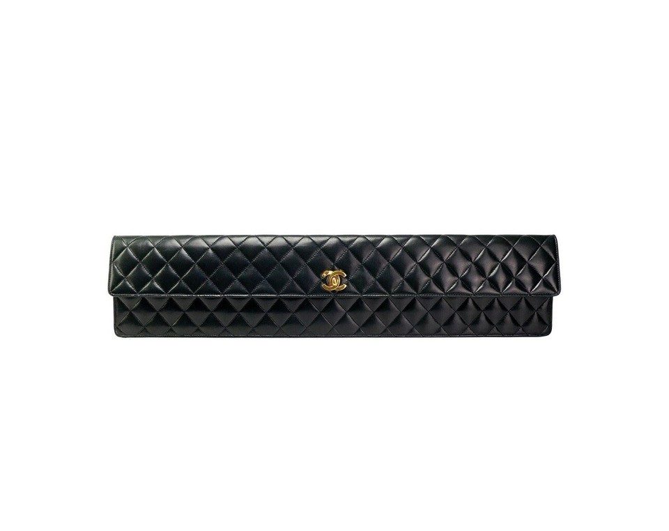 1989 CHANEL PRE-OWNED CLASSIC FLIP ELONGATED CLUTCH BAG | eBay