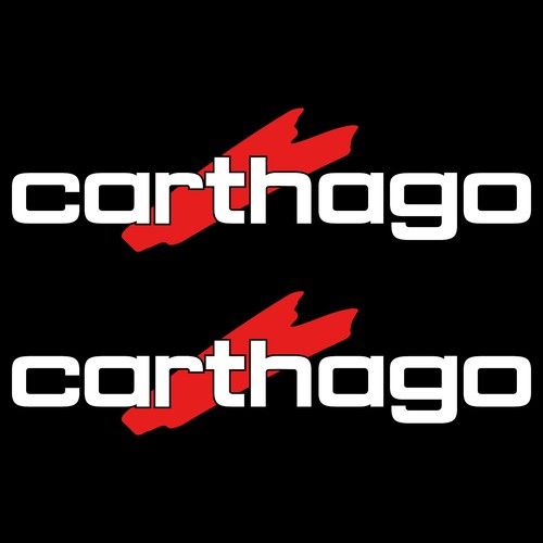 2 x carthago 65cm x 18cm aufkleber sticker wohnmobil camper wohnwagen ...