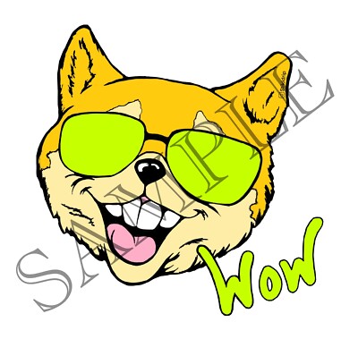 DogeCoin Shiba Inu “WoW” Sticker. 2”x2” Size. | eBay