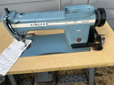 Singer Blue Champions 120u Sewing Machine Industrial Vintage | eBay