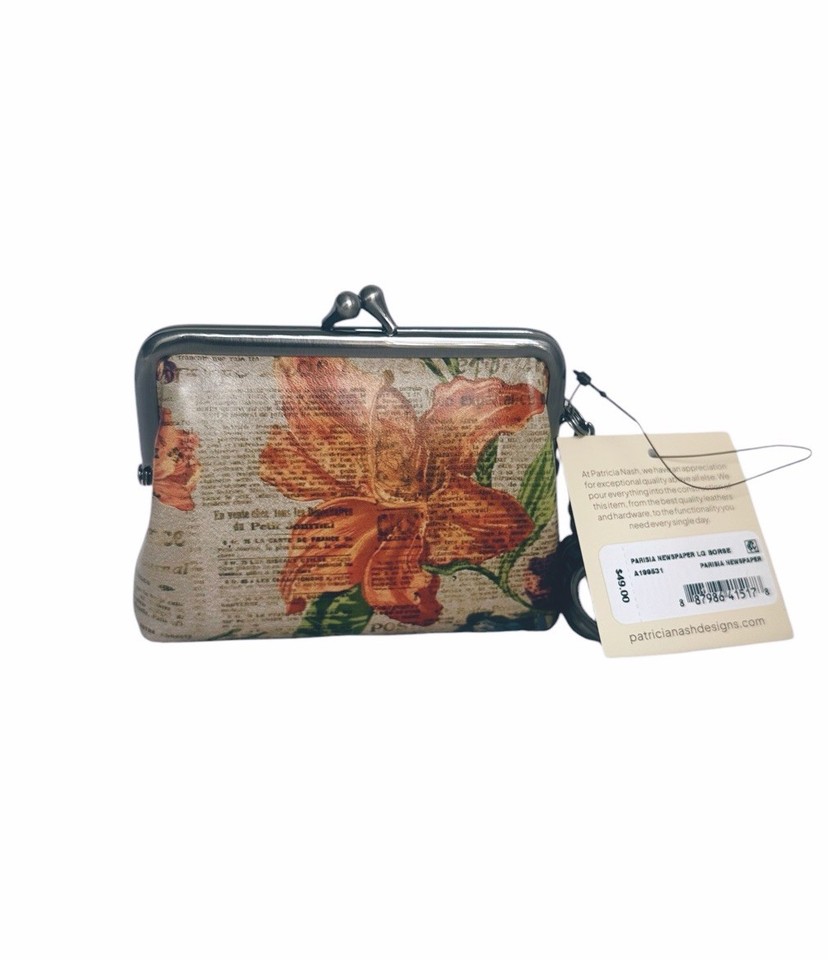 NWT Patricia Nash Borse Leather Coin Purse Parisia | Bag Ring Key (MSRP ...