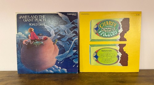 2 Roald Dhal Caedmon LPs James & The Giant Peach/Charlie & The ...