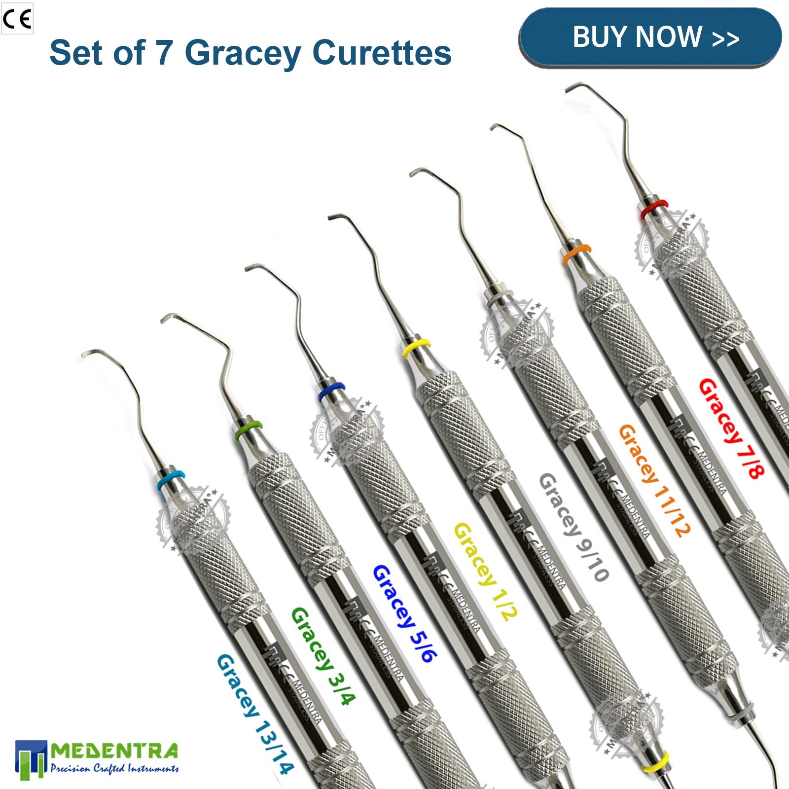 7 Piece Gracey Curette Set Medical Dental Periodontal Dentistry 7-piece-gracey-curette-set-medical-dental-periodontal-dentistry