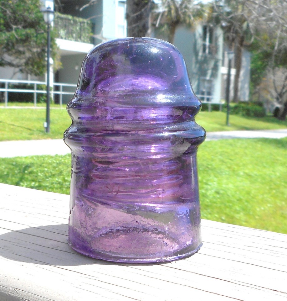 Great Purple Carbon & Milk Swirled CD 121 W.G.M.CO Glass Insulator | eBay