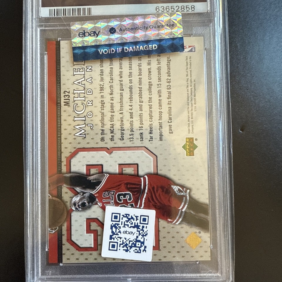 2005 Upper Deck Michael Jordan Gold /23 MJ32 Psa 9 | eBay