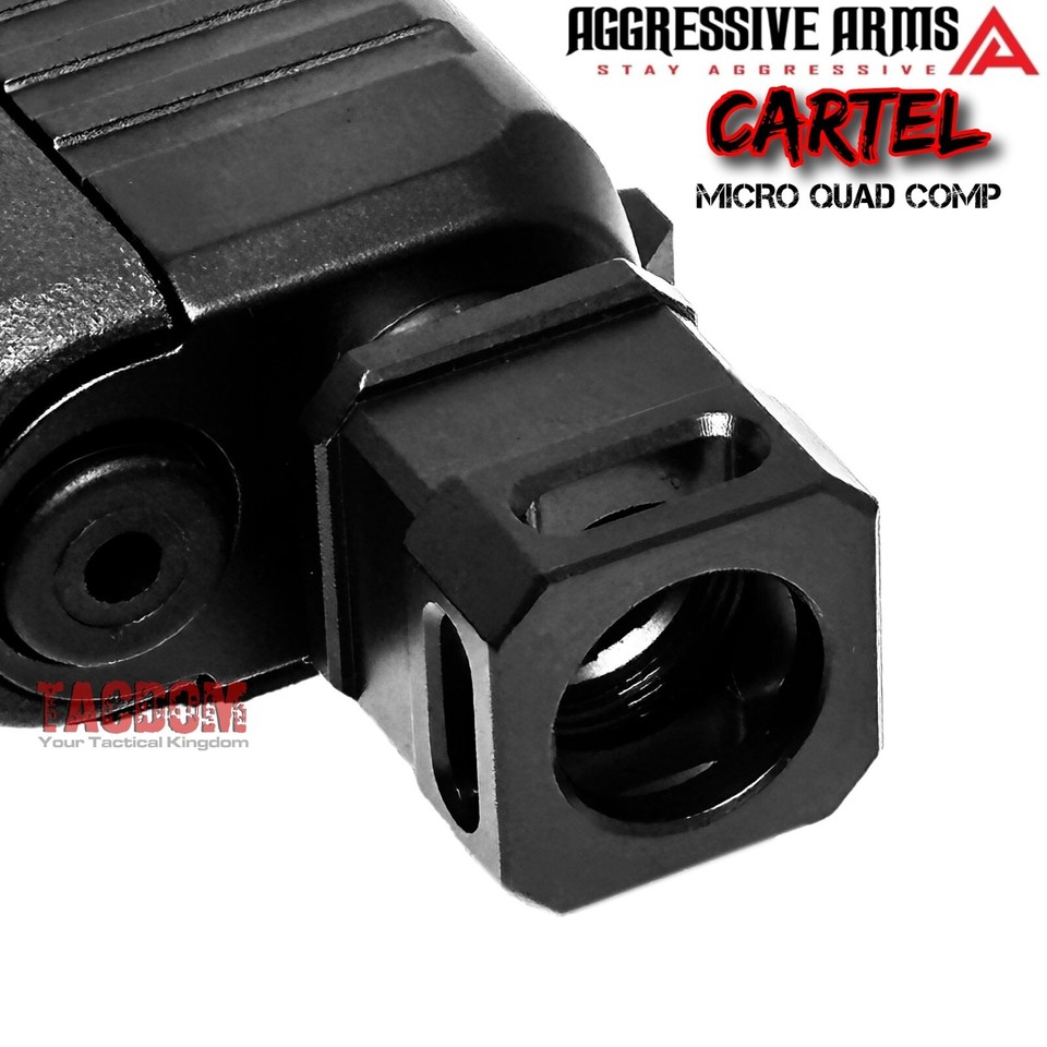 AGGRESSIVE ARMS CARTEL MICRO Comp Black Compensator Muzzle Brake GL0CK SIG 9mm | eBay