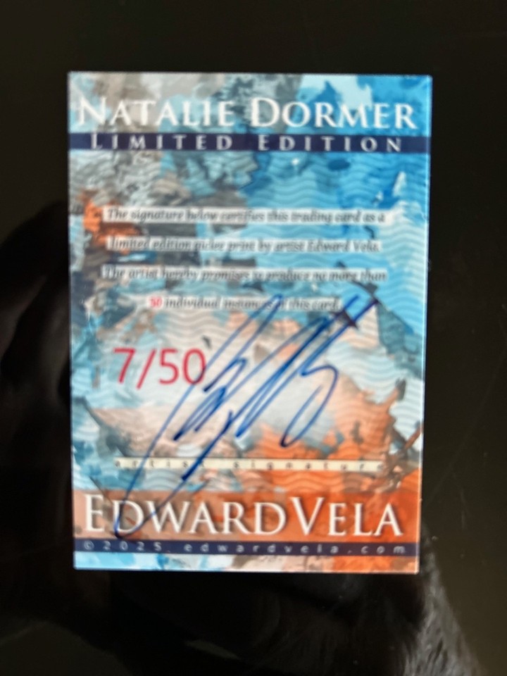 NATALIE DORMER -EDWARD VELA ART CARD 7/50 LIMITED | eBay