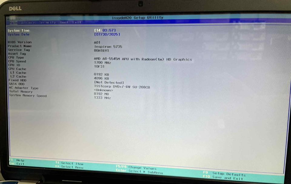 DELL INSPIRON M731R-5735 17.3" Laptop - AMD A8-5545M 1.70GHz 8GB RAM No ...