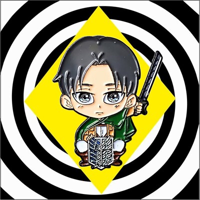 ATTACK ON TITAN LEVI LUCKY CAT Enamel Pin, Anime Pins AoT Pin Anime ...
