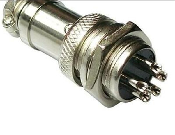 5Pcs Metal Connector Panel Male/Female Aviation Plug 5-Pin 16Mm GX16-5 ...