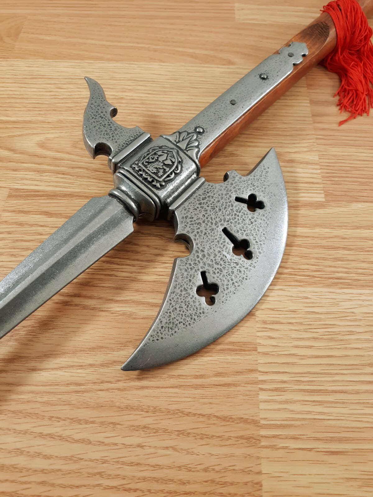 Denix 15th Century Swiss Halberd Wood Pole With 12" UNSHARPENED Metal ...