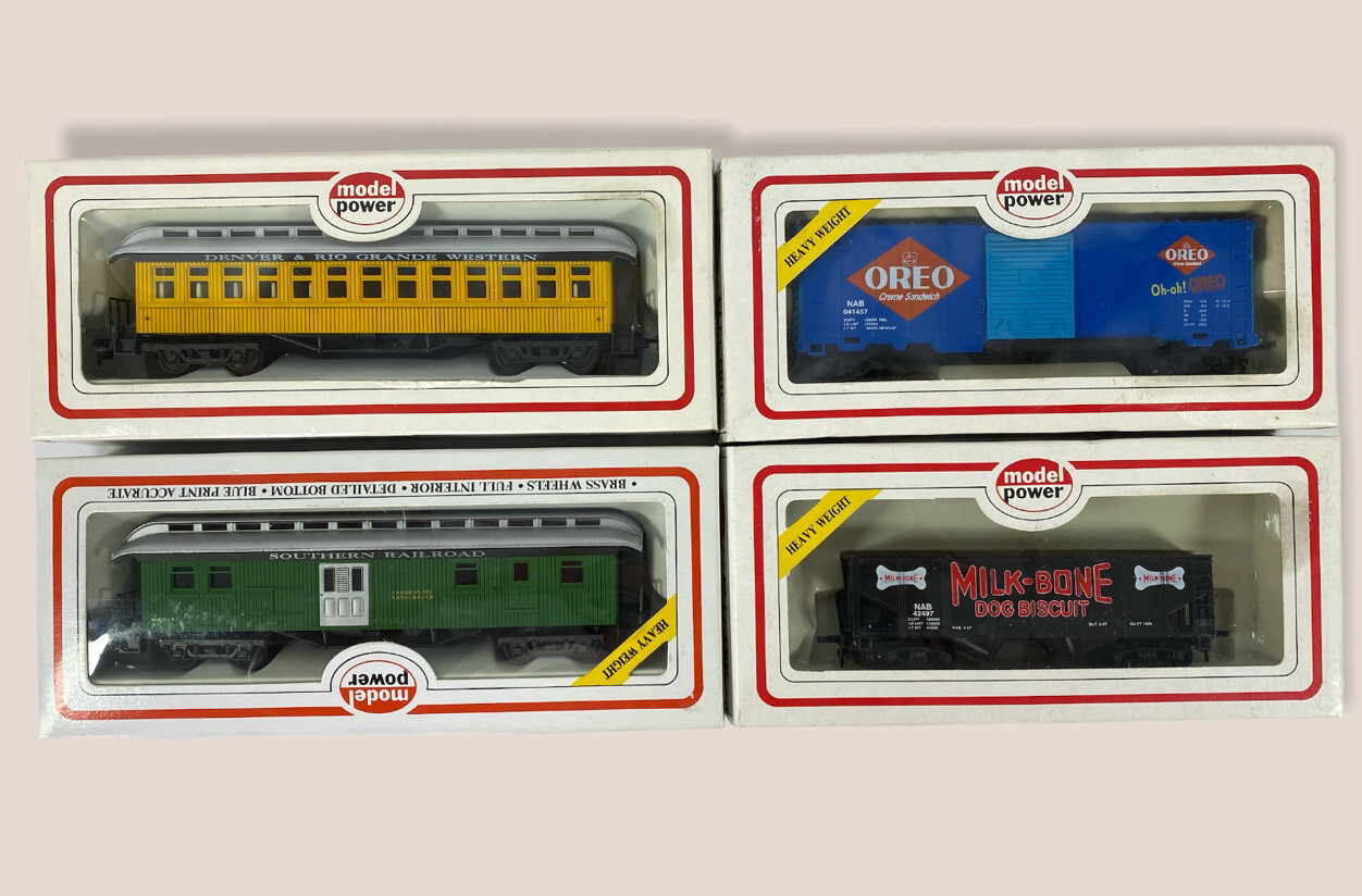 NEW HO Scale Model Power TRAIN CARS LOT OF 4 ELECTRIC TRAINS | eBay