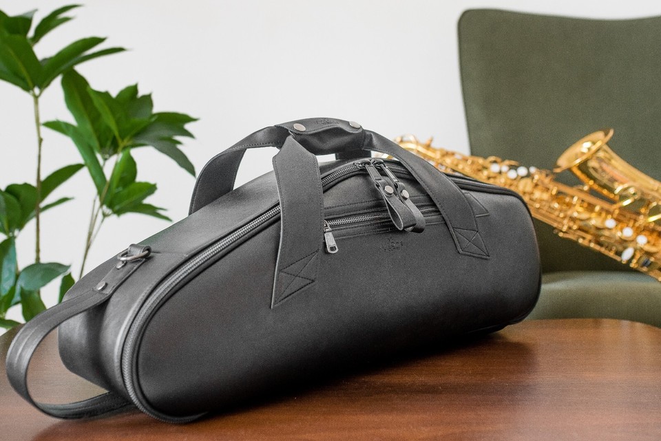 ALTO SAXOPHONE BAG artificial leather sax case. Saxophone holder, gig ...