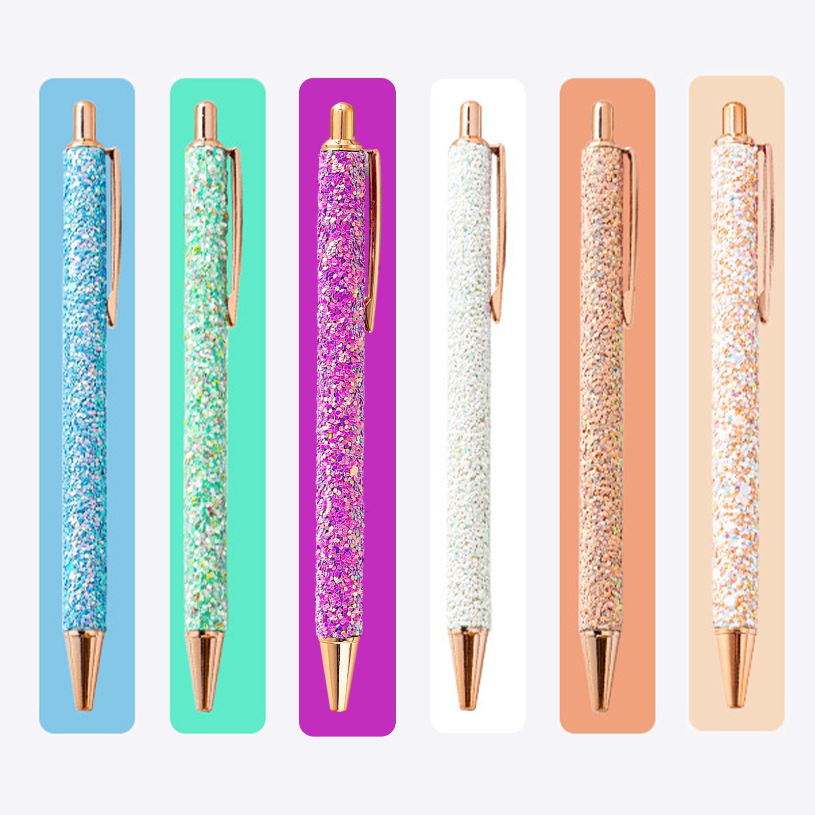Stylish and Durable Metal Ballpoint Pens Set of 6 for Long lasting ...