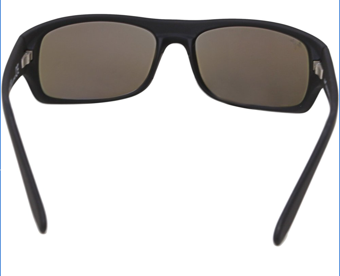 Maui Jim Peahi Polarized Sunglasses Black Gray Mirror Glass 202 02 Wrap