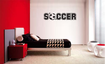SOCCER VINYL WALL DECAL STICKER ROOM SPORTS SOCCER Decal Kids Room ...