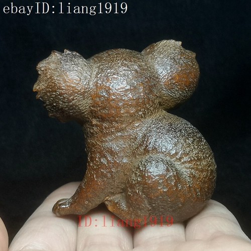 China boxwood hand koala Figure statue netsuke Decoration Gift ...