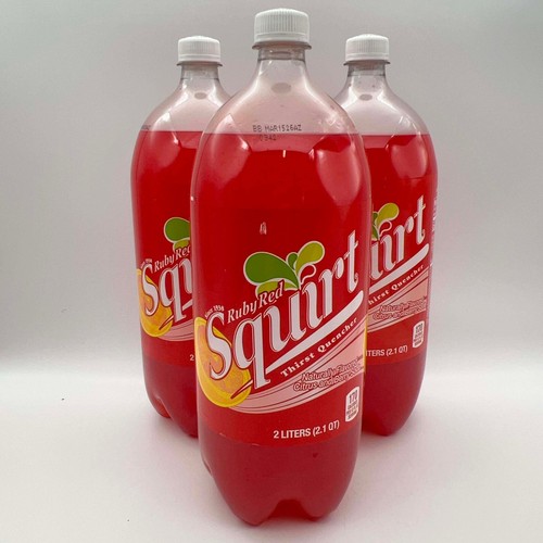 Ruby Red Squirt Thirst Quencher Soda Citrus Berry 3 x 2 Liter Bottles ...