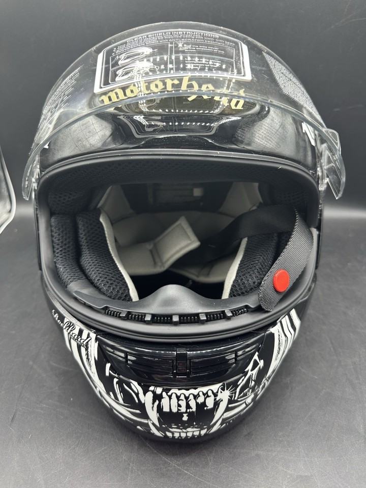 Rockhard Motorhead Full Face Motorcycle Helmet Black Size Large | eBay