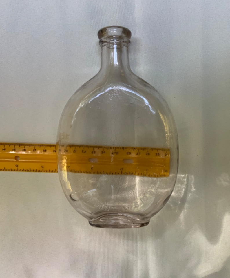 2 Antique Pumpkin Seed Flask Bottles Mold Blown Bubbles Slight Pink ...