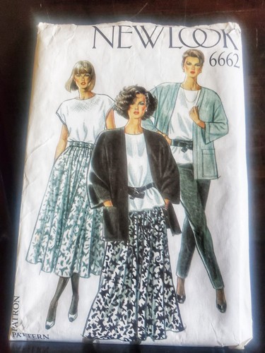 Vintage New Look Pattern #6662 Jacket Skirt Pants Top Sizes (8 - 18 ...