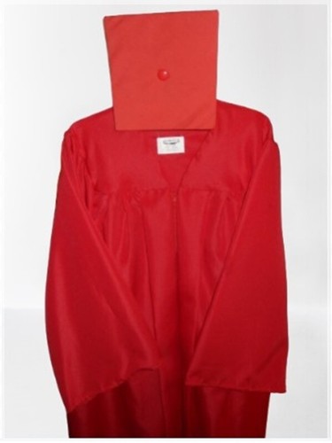 RED GRADUATION CAP AND GOWN Unisex - Gem