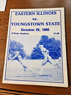 1980 EASTERN ILLINOIS vs YOUNGSTOWN STATE Football Program October 25 ...