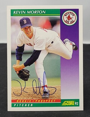 KEVIN MORTON Signed Autograph 1992 Score Baseball Card #420 Boston Red ...