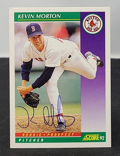 KEVIN MORTON Signed Autograph 1992 Score Baseball Card #420 Boston Red ...